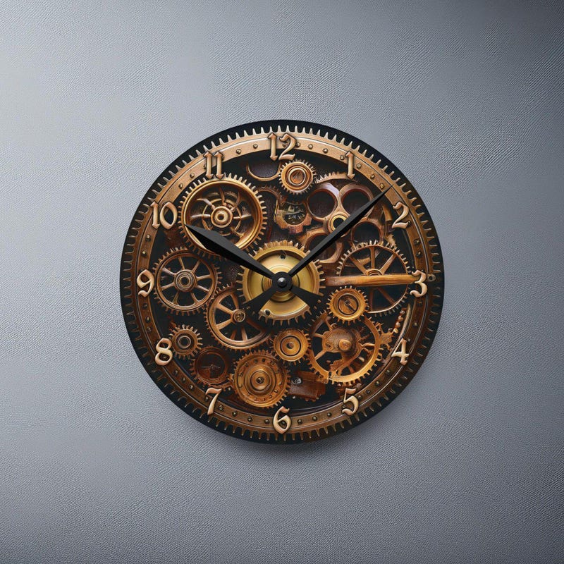 Steampunk Wall Clock - Etsy