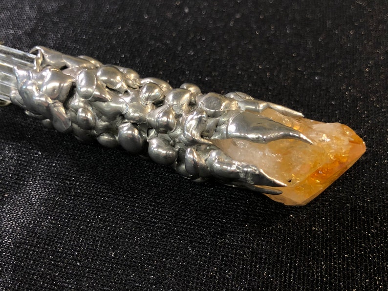 Citrine Crystal Wand, Pagan Quartz, Glass Art, Reiki Healing ...