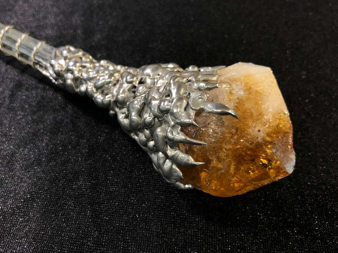Citrine Crystal Wand, Pagan Quartz, Glass Art, Reiki Healing ...