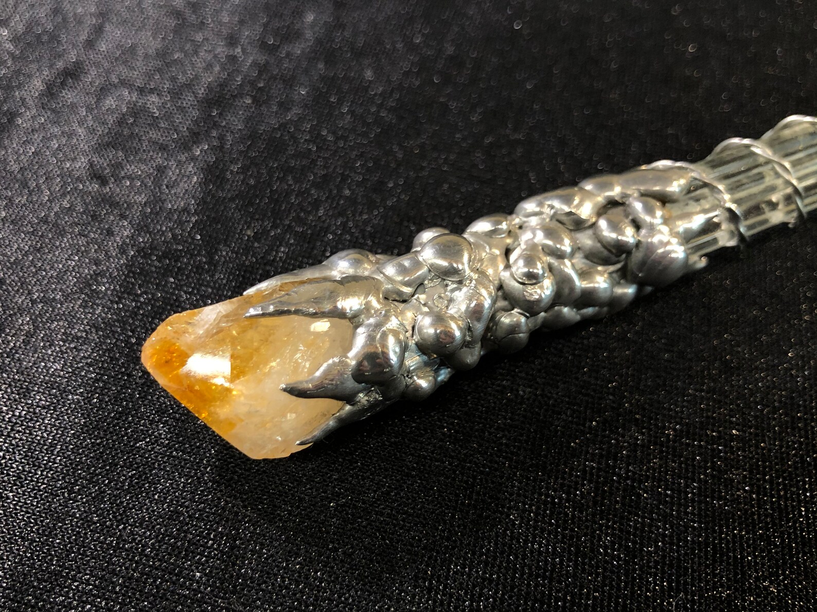 Citrine Crystal Wand, Pagan Quartz, Glass Art, Reiki Healing ...