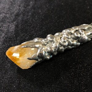 Citrine Crystal Wand, Pagan Quartz, Glass Art, Reiki Healing ...