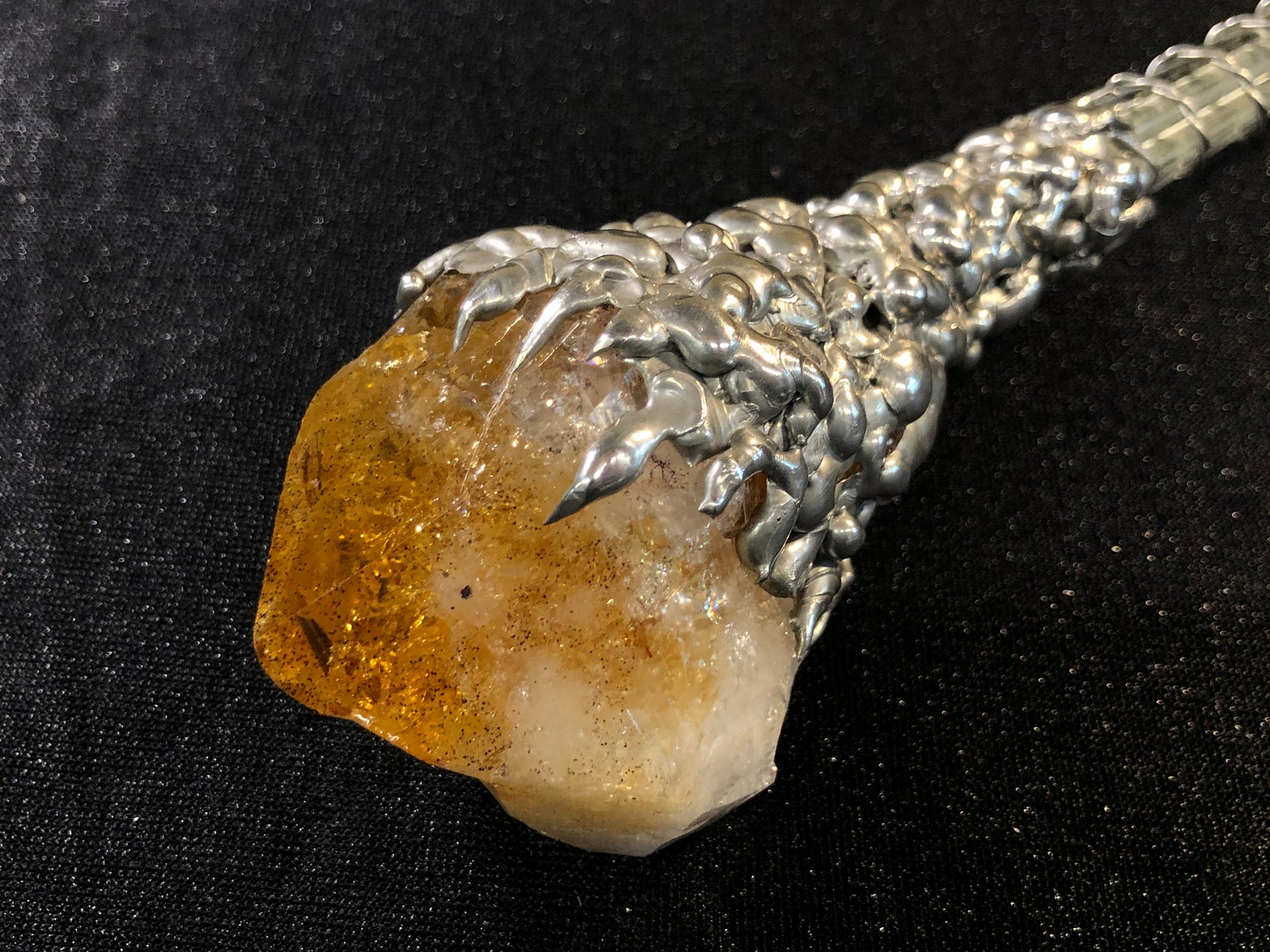 Citrine Crystal Wand, Pagan Quartz, Glass Art, Reiki Healing ...
