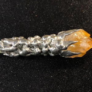 Citrine Crystal Wand, Pagan Quartz, Glass Art, Reiki Healing ...