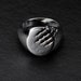 Unique Silver Signet Ring, Wolverine Ring, Textured Men's Silver Ring ...