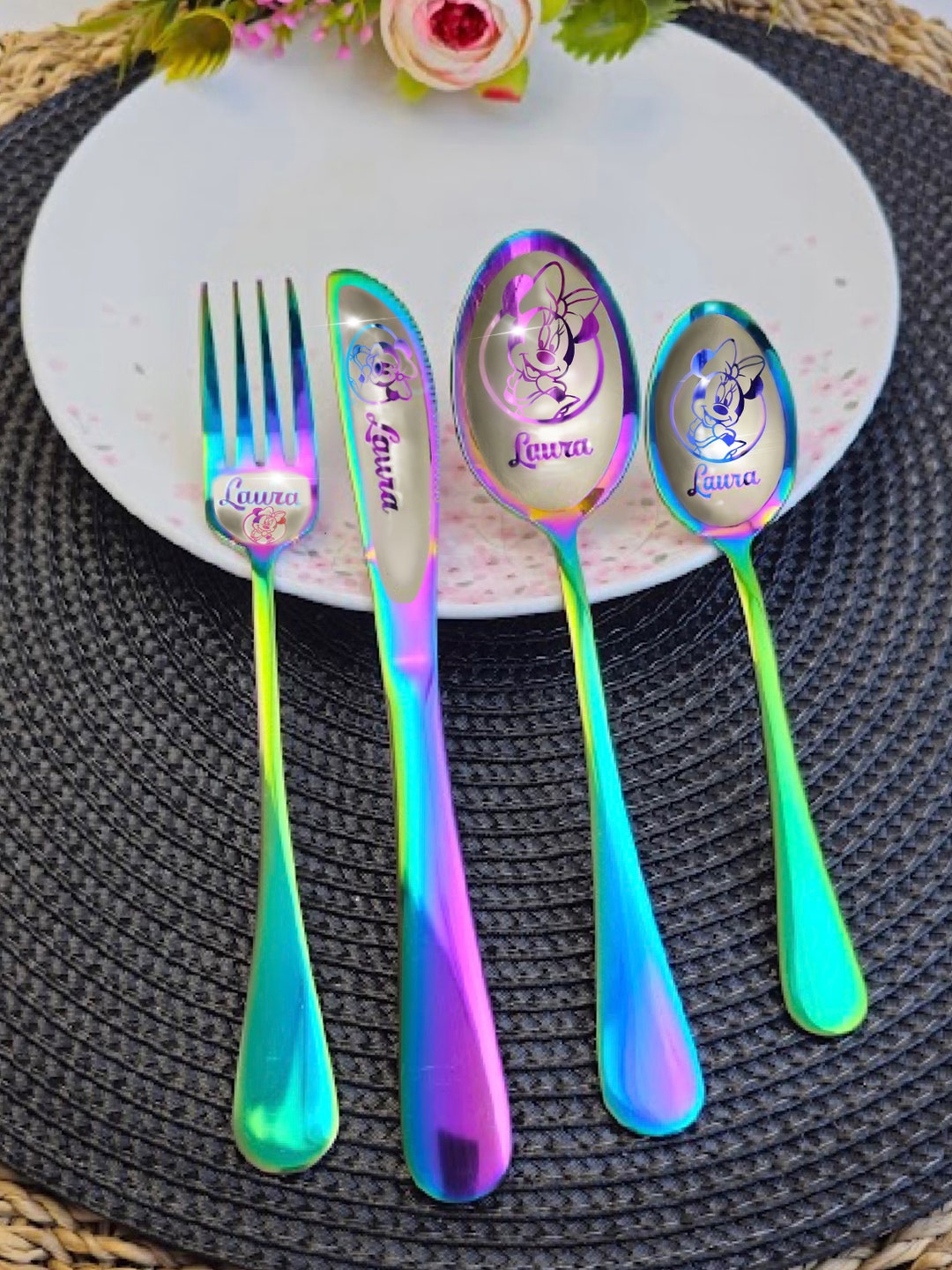 Personalized Childrens Cutlery, Kids Birthday Gift, Custom Utensils Set ...