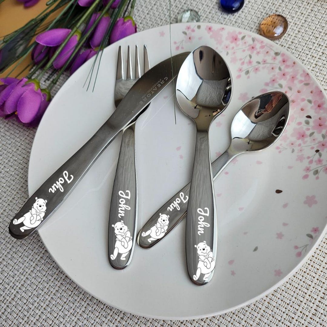 Personalized Kids Cutlery, Cutlery Set With Engraving, Childrens ...