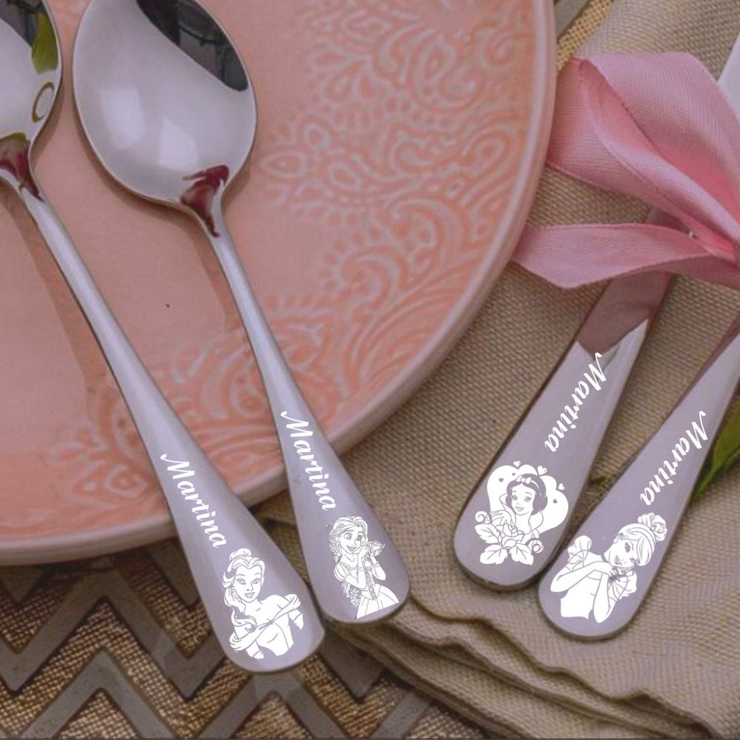 Engraved Kids Cutlery, Childrens Cutlery, Personalized Cutlery Set of 4 ...