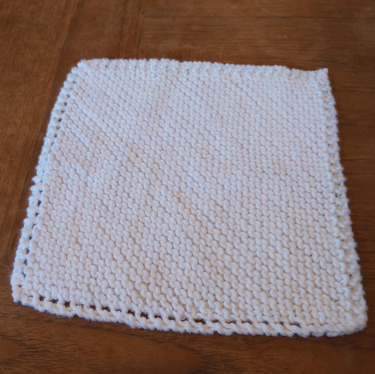 Dish Cloth, Handmade With Care, Solid White, 100% Cotton, Knitted - Etsy