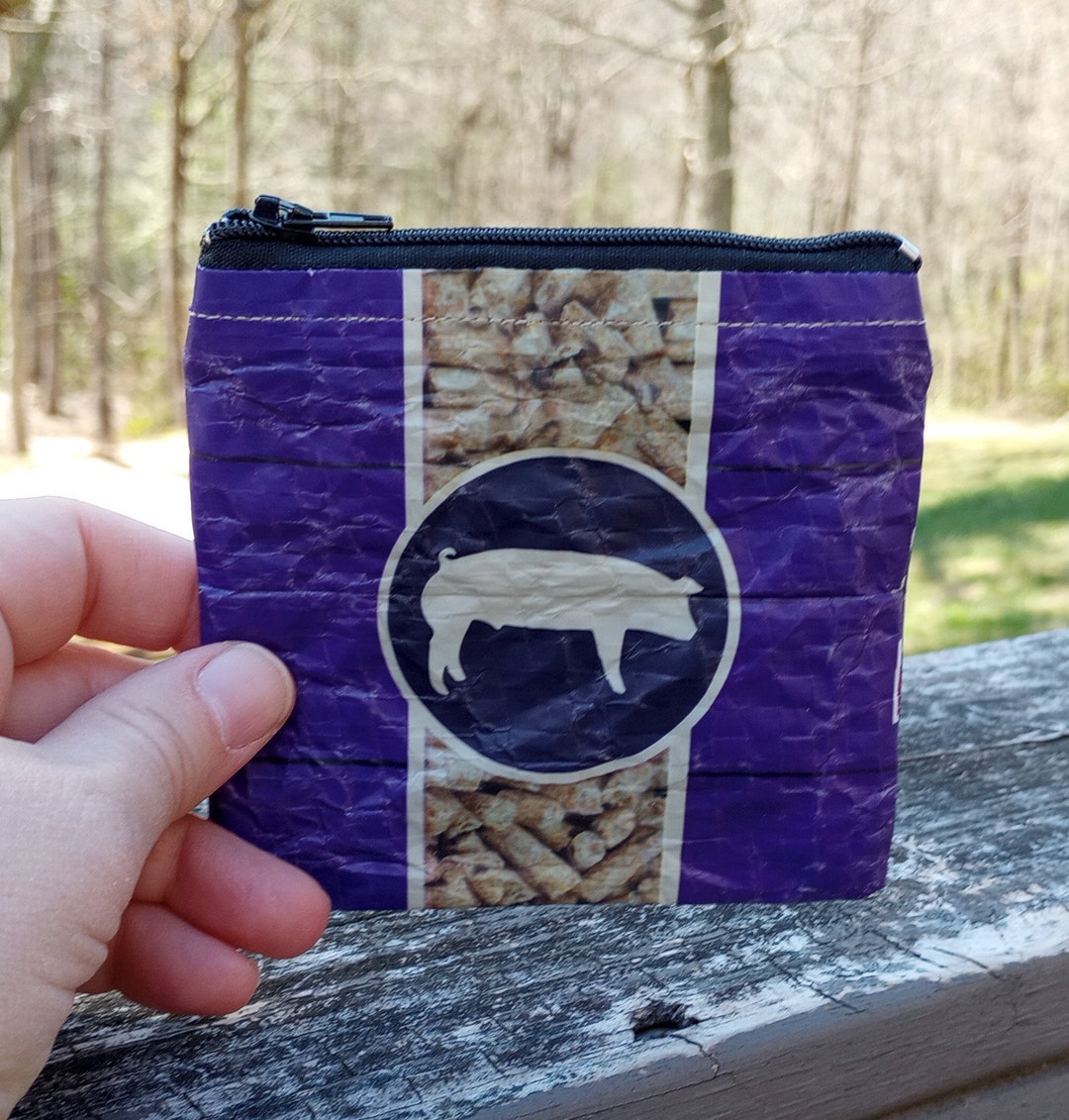 Pig Food, Swine Feedbag Zippered Pouch, Coin Purse, Toiletries, or Gift ...