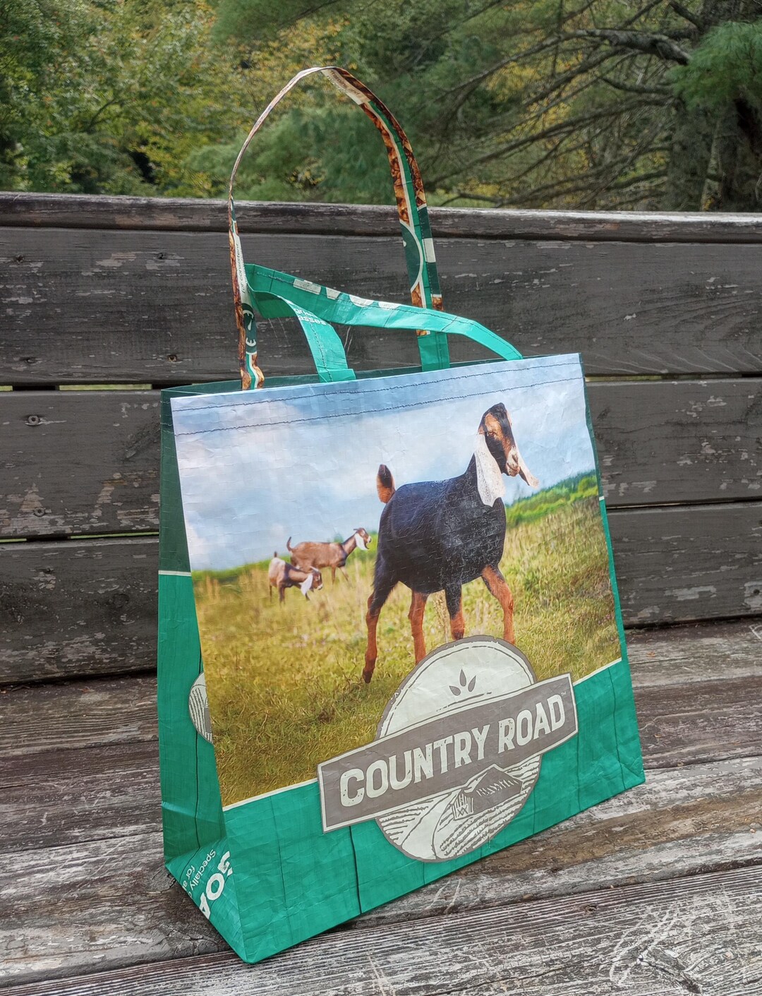 Goat Feed Feedbag, Grocery Bag, Beach Bag, Gift Bag, Tote, Recycled and ...