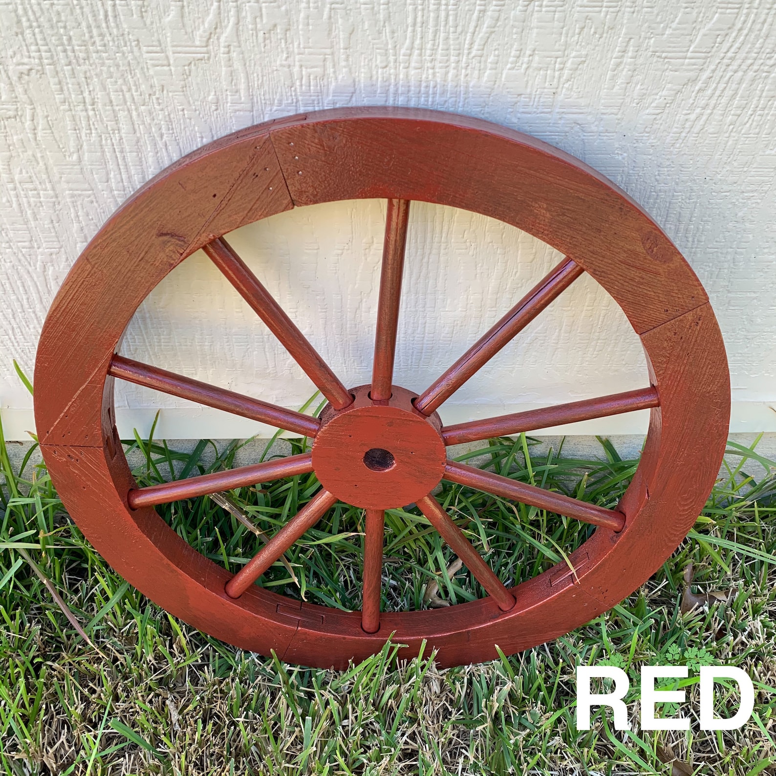 WAGON WHEEL Wood Barn Style Western Country Home Decor Ranch Farmhouse ...