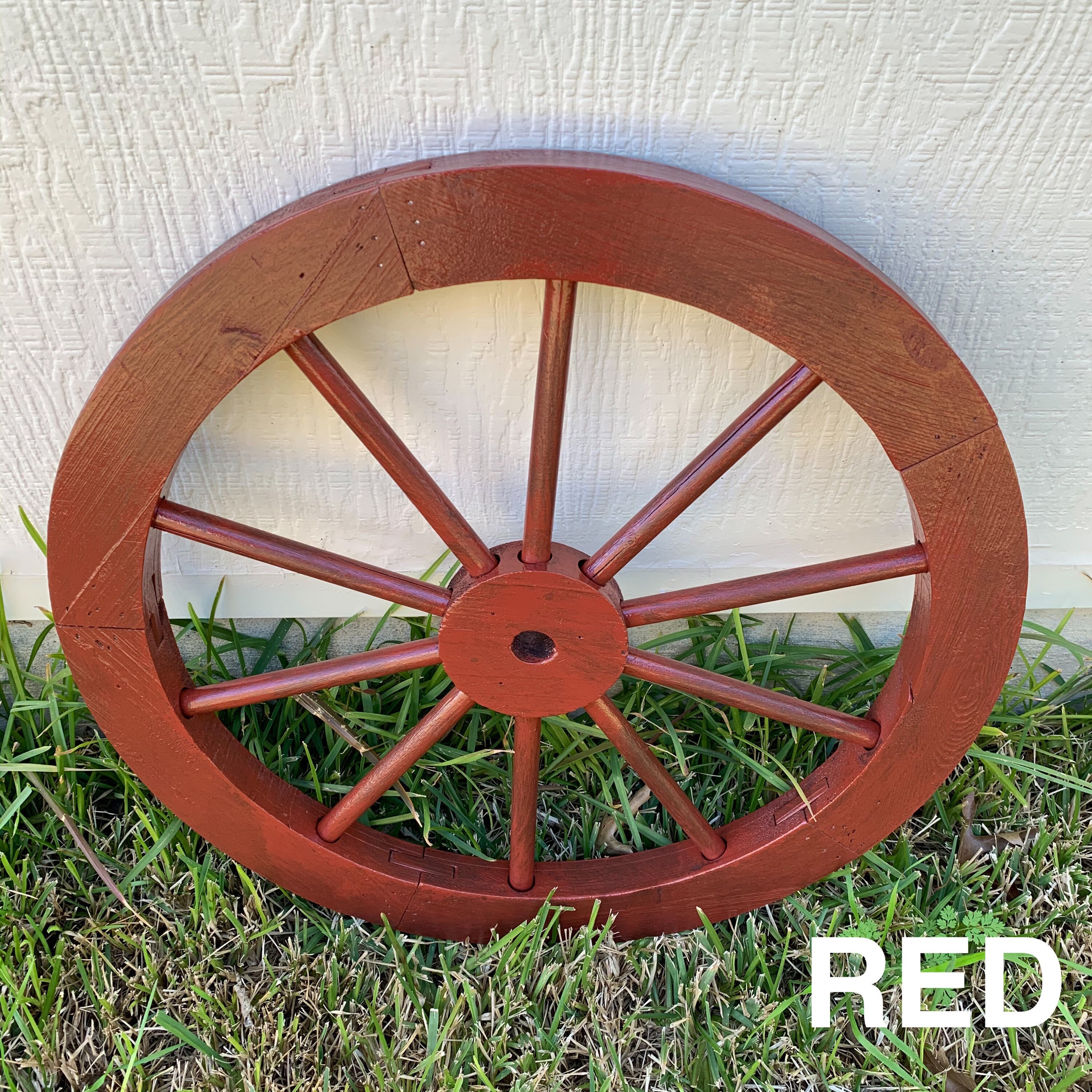 WAGON WHEEL Wood Barn Style Western Country Home Decor Ranch Farmhouse ...