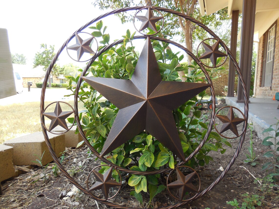 32 LONE Star Multi Barn STARS Metal Wall Art Twisted | Etsy