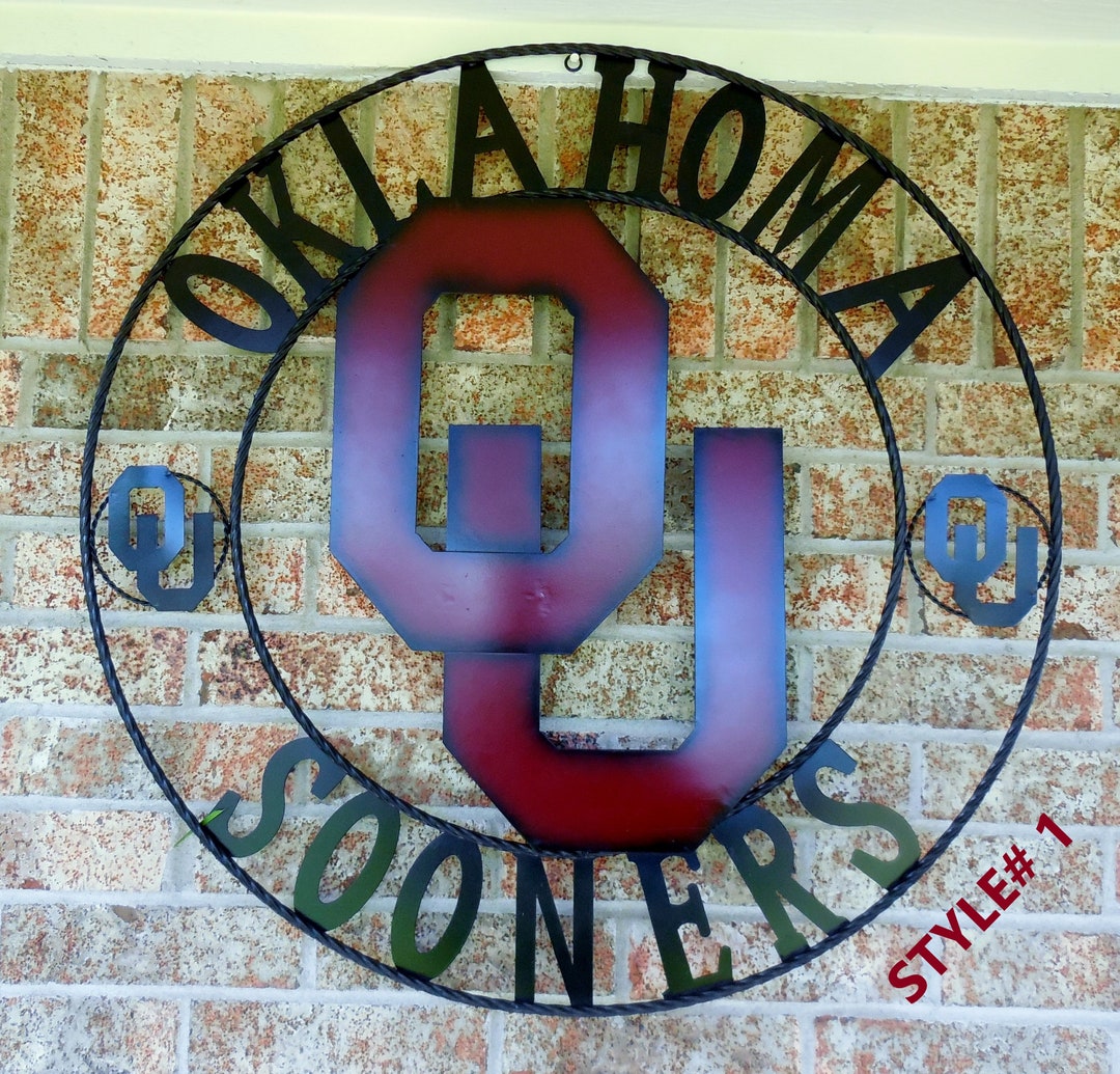 OU OKLAHOMA Custom Metal Vintage Craft Sign Western Home Decor ...