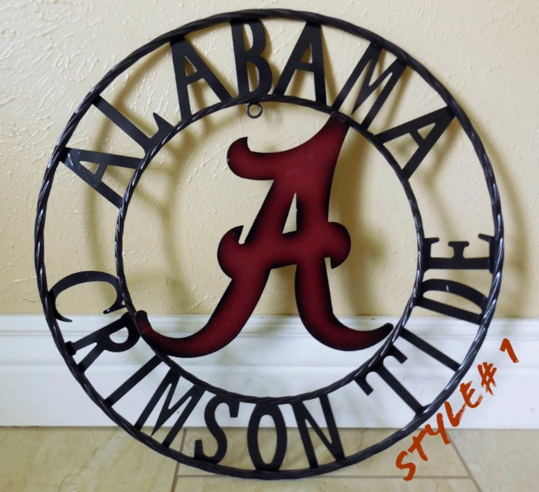 ALABAMA Custom Metal Vintage Craft Sign Wall Team Art Western Home ...