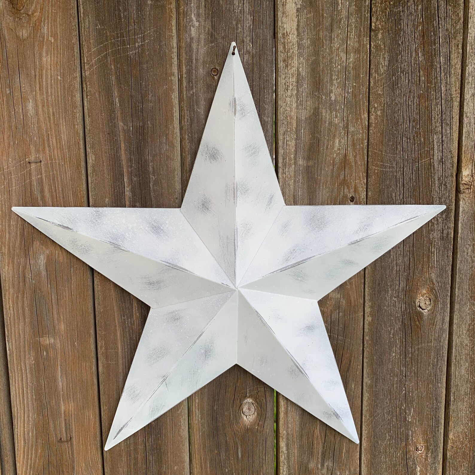 RUSTIC DISTRESSED Two Tone Barn Star Western Metal Art Home Decor ...