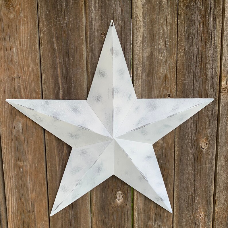 RUSTIC DISTRESSED Two Tone Barn Star Western Metal Art Home - Etsy