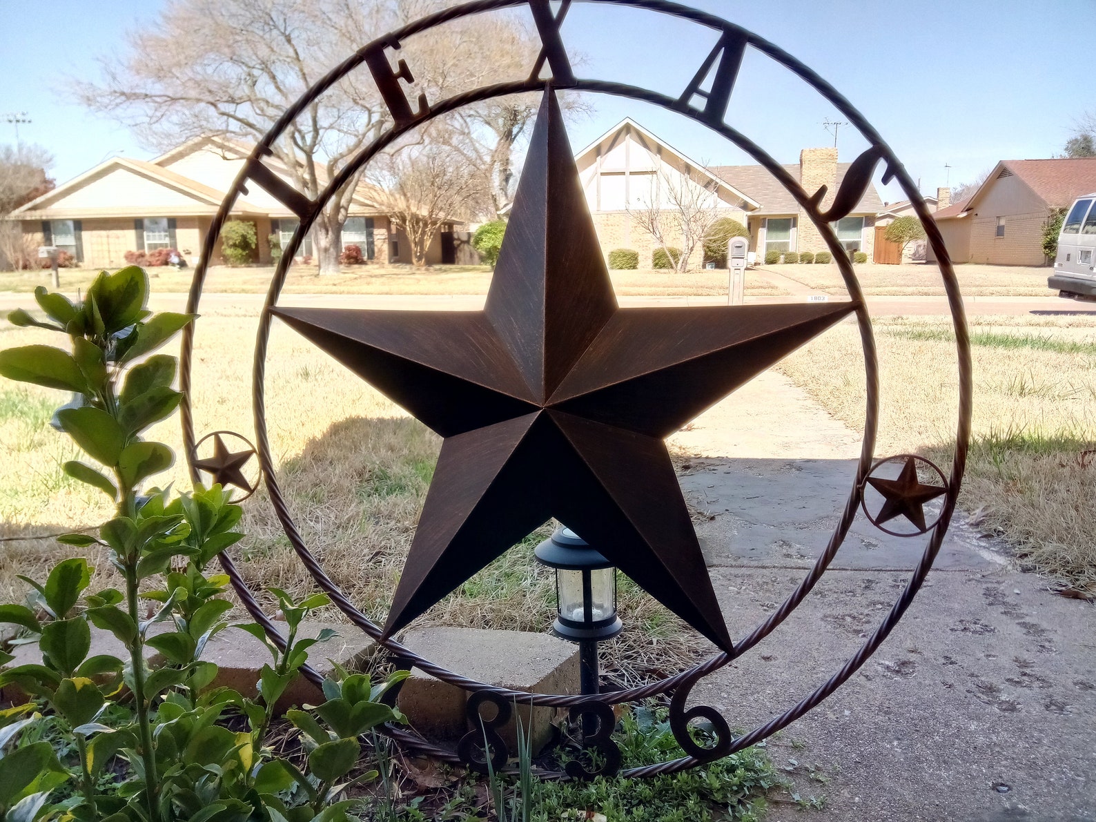40 1836 Texas Barn Star Lone Star With Twisted Rope Ring - Etsy