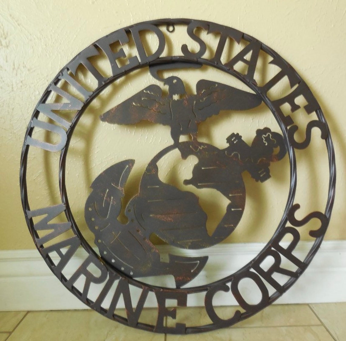 24 US MARINES Military Metal Wall Art Western Home Decor | Etsy
