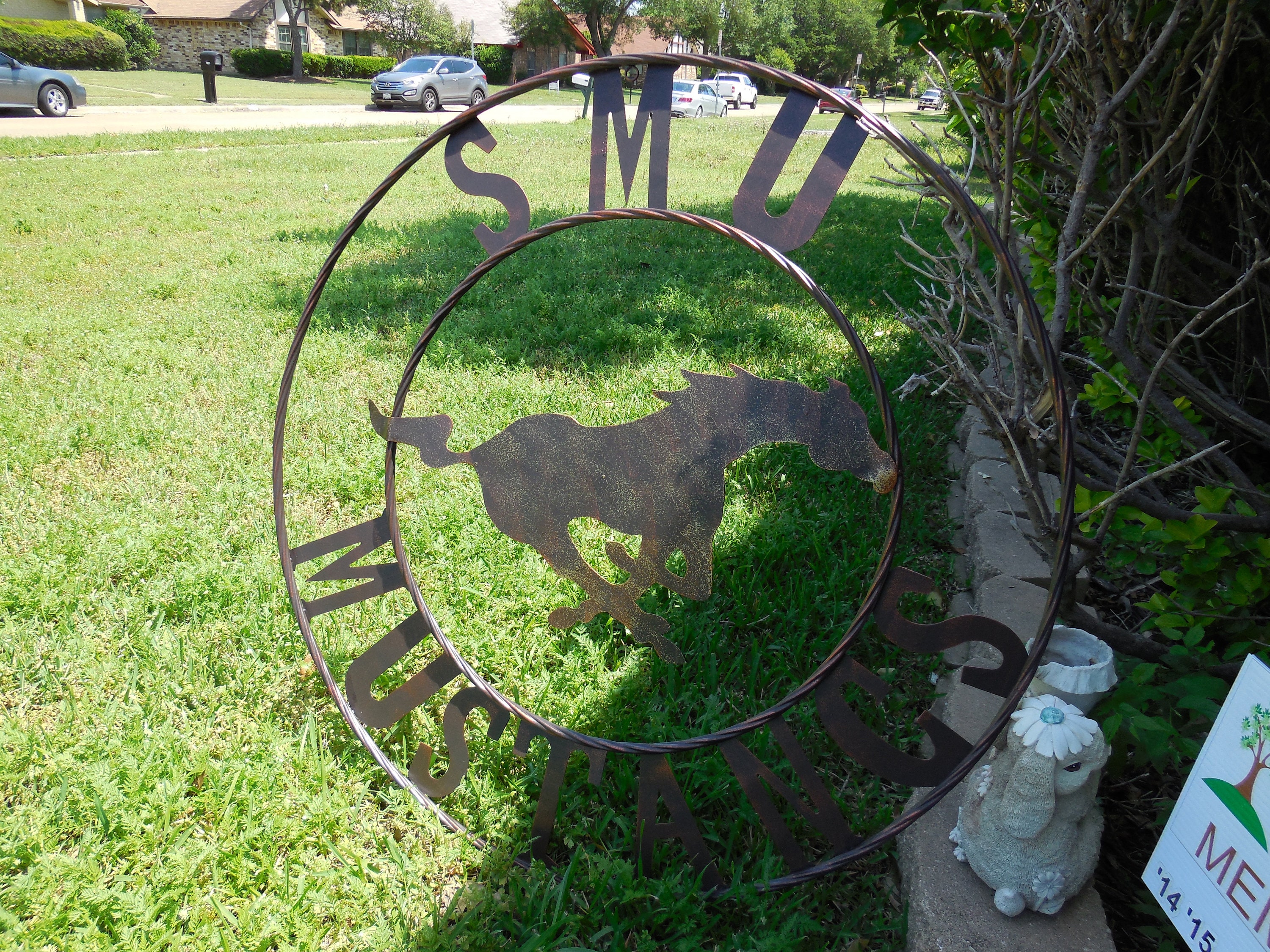 SMU MUSTANGS Custom Metal Vintage Craft Sign Wall Art Team Sign Western ...