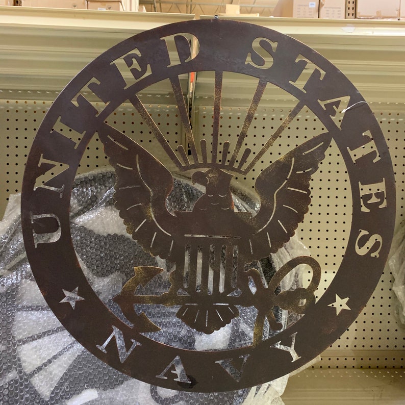 24" US Airforce Military Metal Wall Art Lasercut Western Home Decor ...