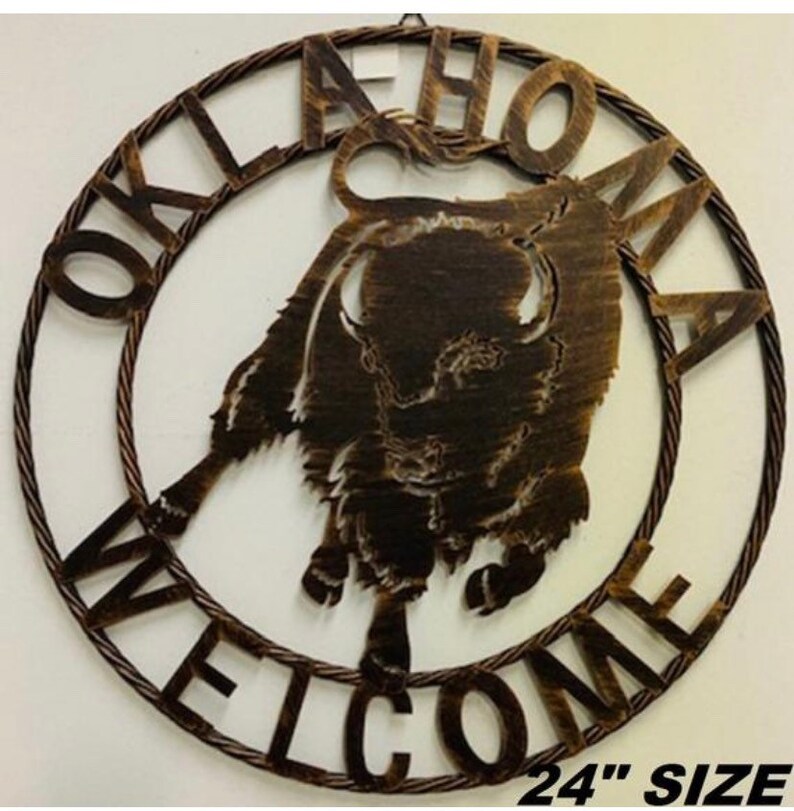 24 OKLAHOMA WELCOME Metal Signs Plaque Sculpture Wall - Etsy