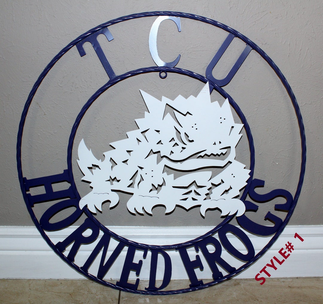 TCU Custom Metal Vintage Craft Sign Wall Art Team Decor Western Home ...