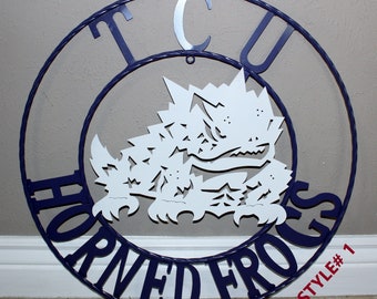 Metal Tcu Yard Art - Etsy