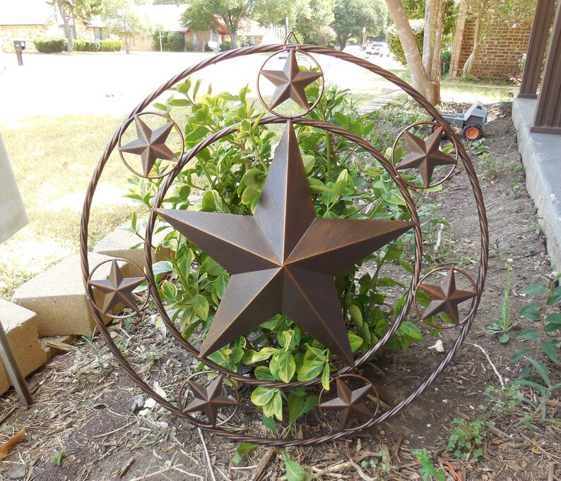 32 LONE Star Multi Barn STARS Metal Wall Art Twisted | Etsy
