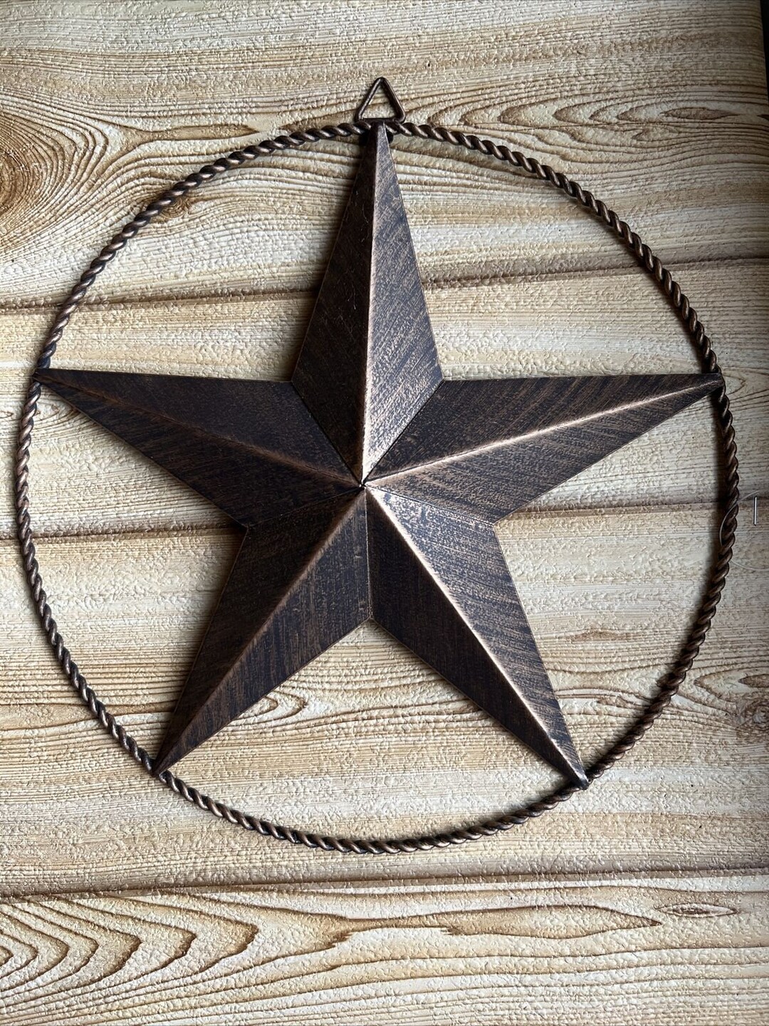 WIRE RING Metal Barn Metal Twisted Wire Rope Ring Western Home Décor ...