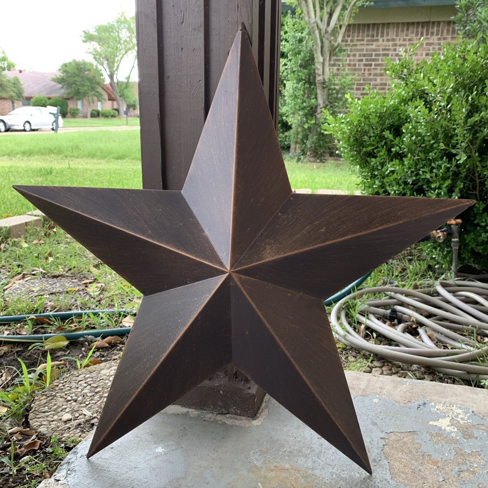 24" RUSTIC BRONZE Metal Barn Star Wall Art Decor Art Western Home Decor ...