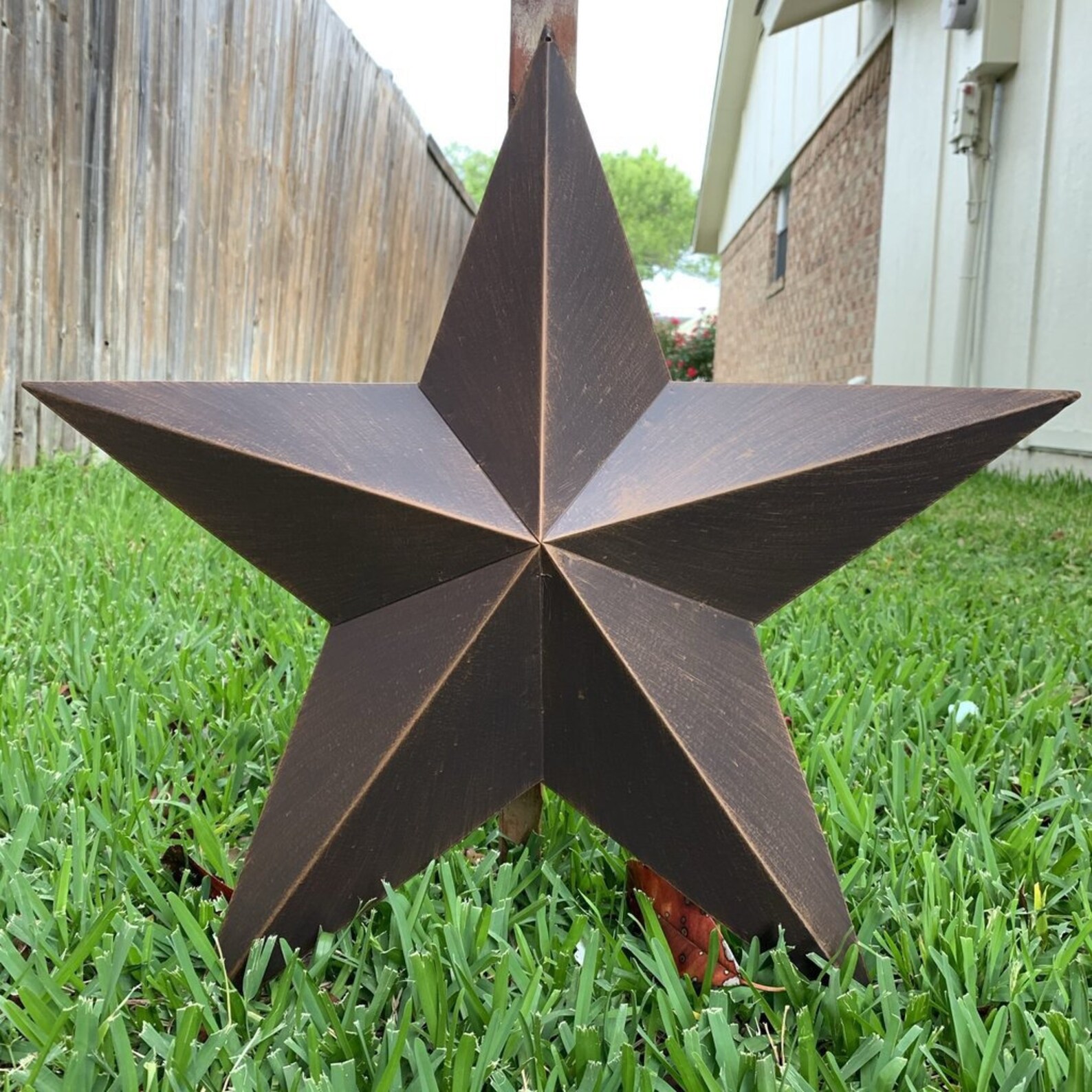24" RUSTIC BRONZE Metal Barn Star Wall Art Decor Art Western Home Decor ...