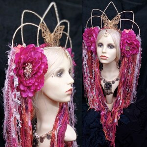 Spring Fairy Queen Crown With Butterfly Goddess Fantasy Headdress With ...