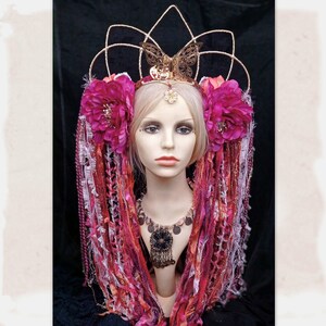 Spring Fairy Queen Crown With Butterfly Goddess Fantasy Headdress With ...