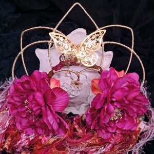 Spring Fairy Queen Crown With Butterfly Goddess Fantasy Headdress With ...