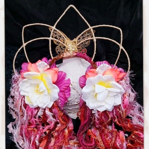 Spring Fairy Queen Crown With Butterfly Goddess Fantasy Headdress With ...