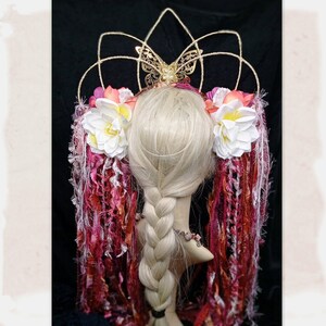 Spring Fairy Queen Crown With Butterfly Goddess Fantasy Headdress With ...