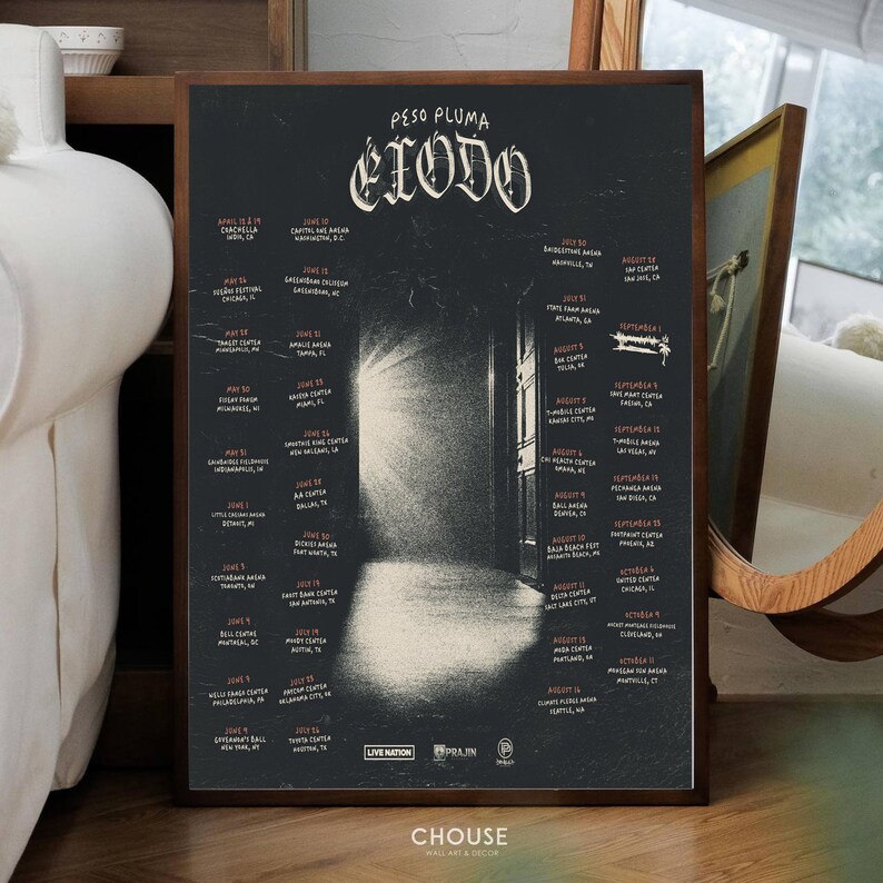 Peso Pluma 2024 Tour Exodo Poster - Etsy Peso Pluma 2024 Tour Exodo Poster - Etsy