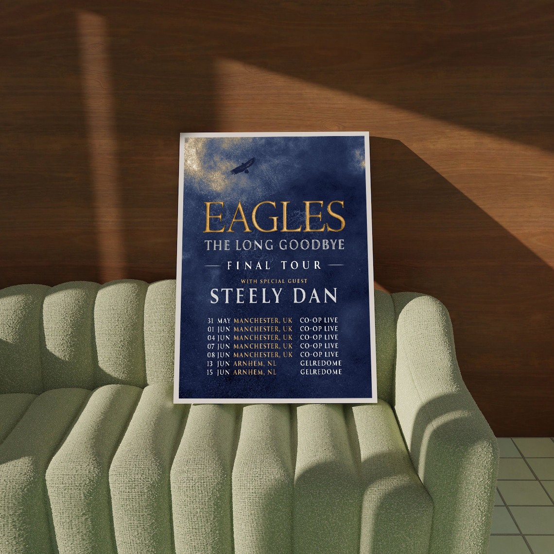 Eagles The Long Goodbye Final Tour Poster, UK Tour 2024 Poster sold by ...