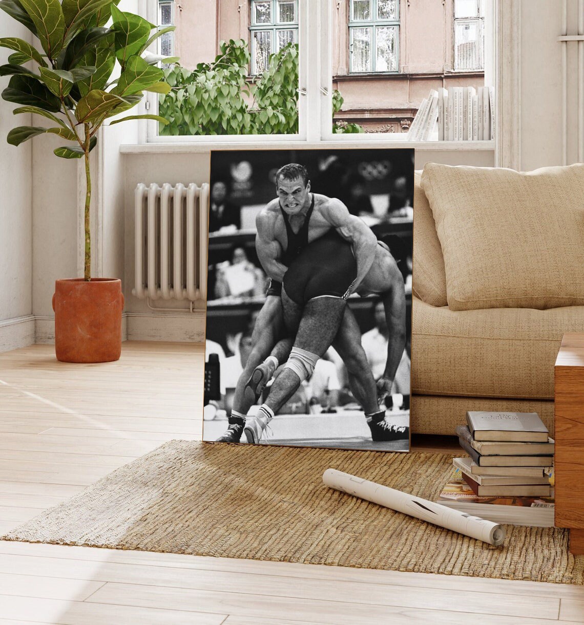 Aleksandr Karelin Wrestling Competition Poster Black and White ...
