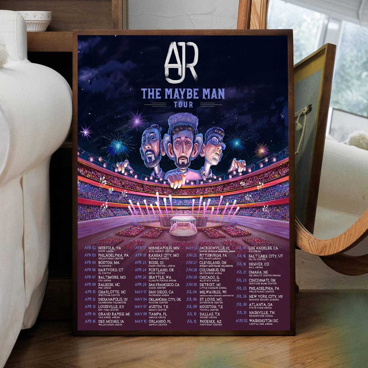 AJR Announce 2024 The Maybe Man Tour Poster - AJR band poster sold by ...