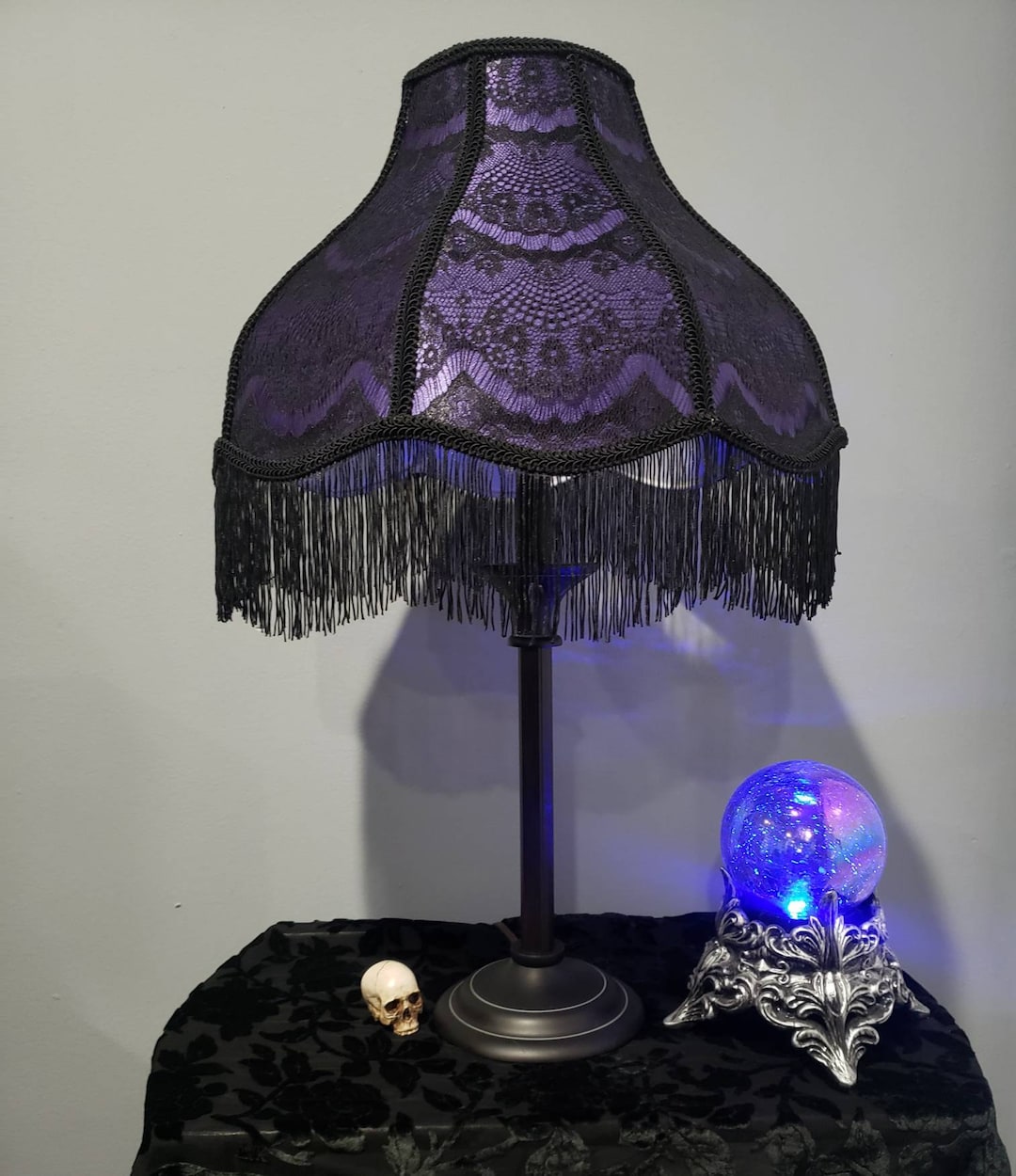 Vintage Victorian Lampshade in Purple - Etsy