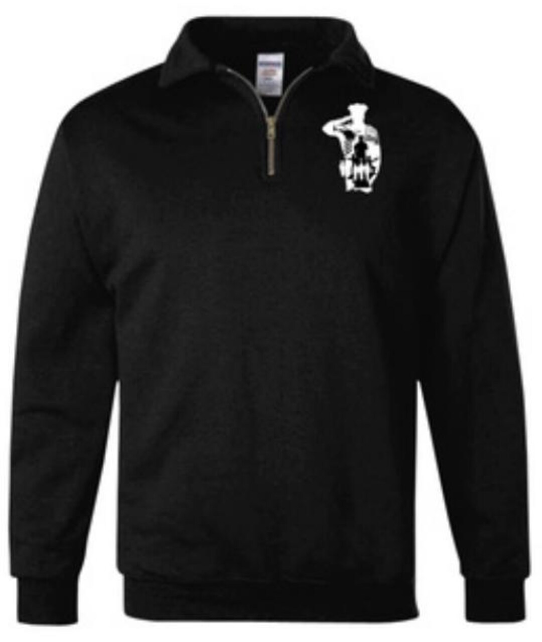 American Police Silhouette Quarter Zip | Law Enforcement Quarter Zip ...