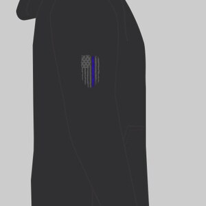 Weathered American Thin Blue Line Hoodie | Patriotic Apparel | Thin ...