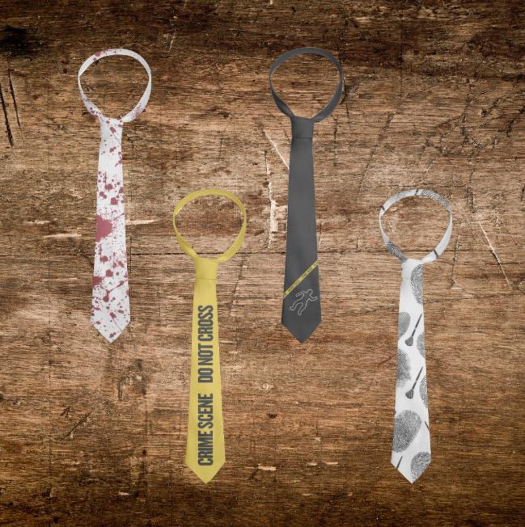 Crime Scene Themed Men's Neckties | Men's Necktie Collection | True ...