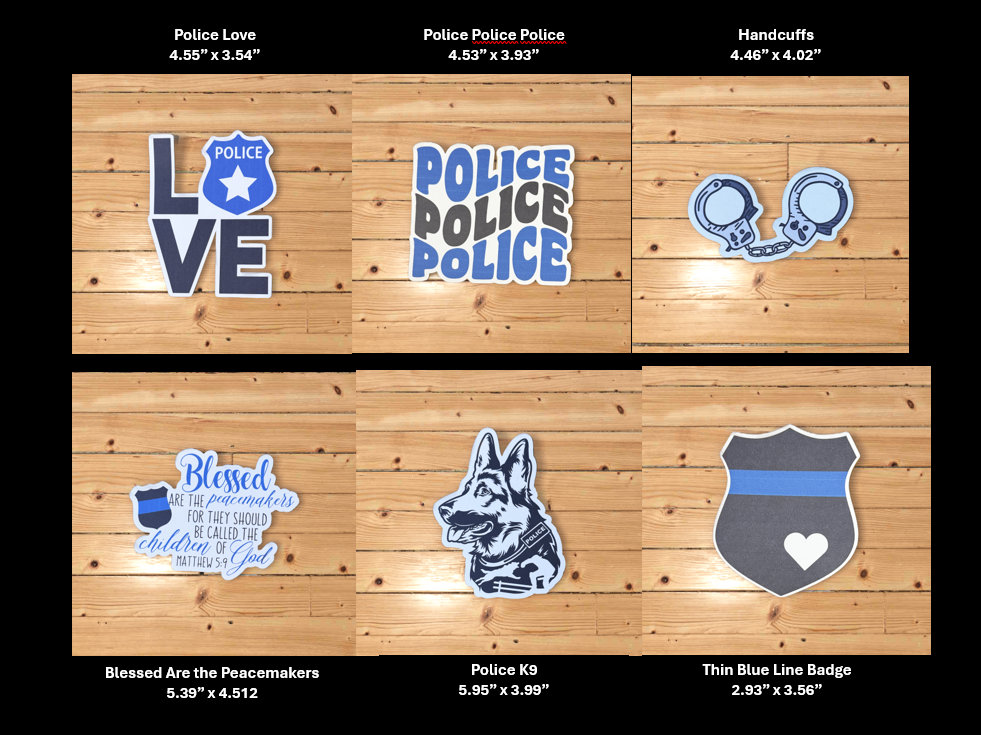 Law Enforcement Themed Stickers Police Decals Sticker Emporium Police Themed Stickers Adhesive ...