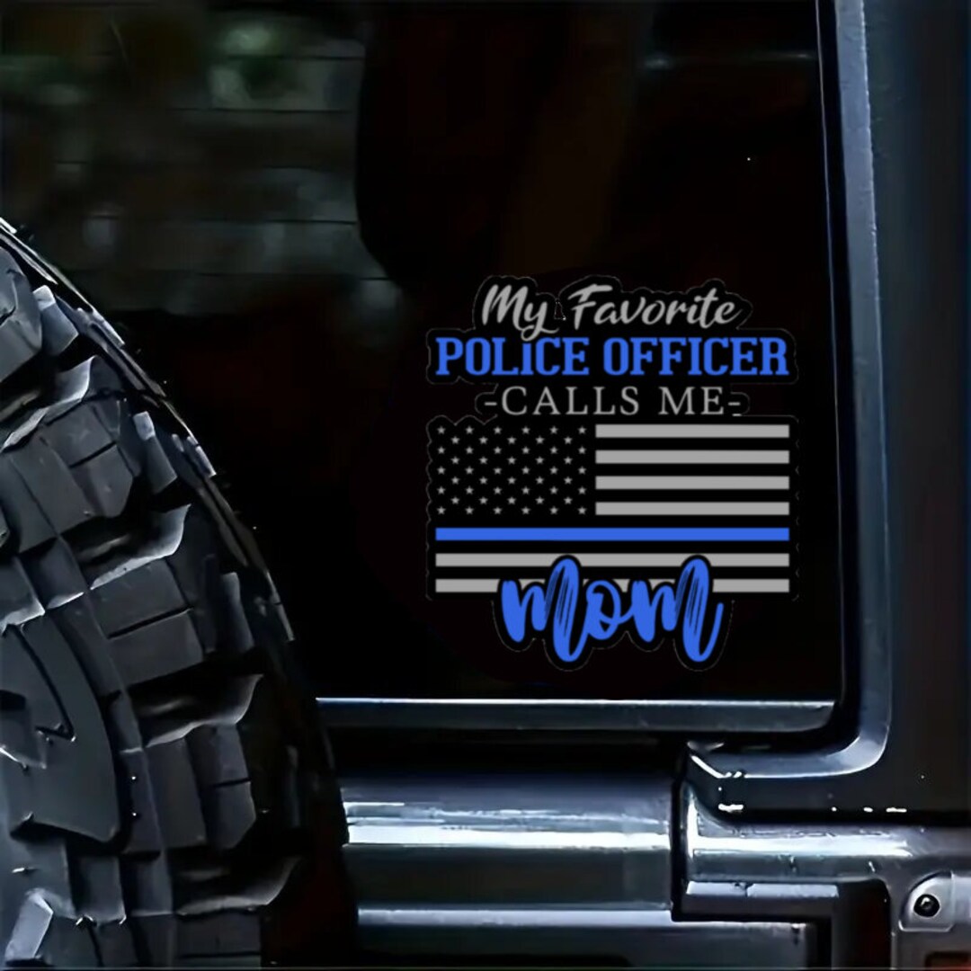 Police Mom Auto Decal | Back the Blue Car Accessory - Etsy