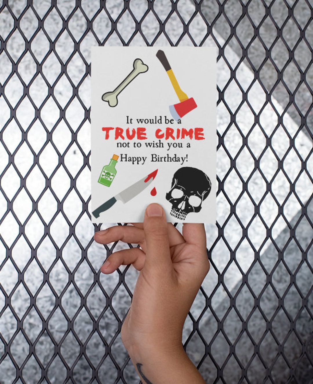 It Would Be A True Crime Birthday Greeting Card | Funny Birthday ...