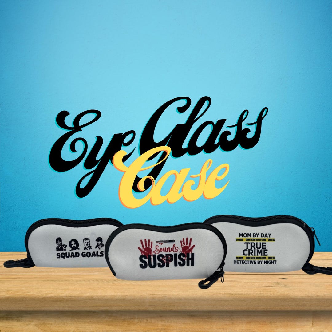 True Crime Eye Glass Cases | Eye Glass Cases | True Crime Gift | Gift ...