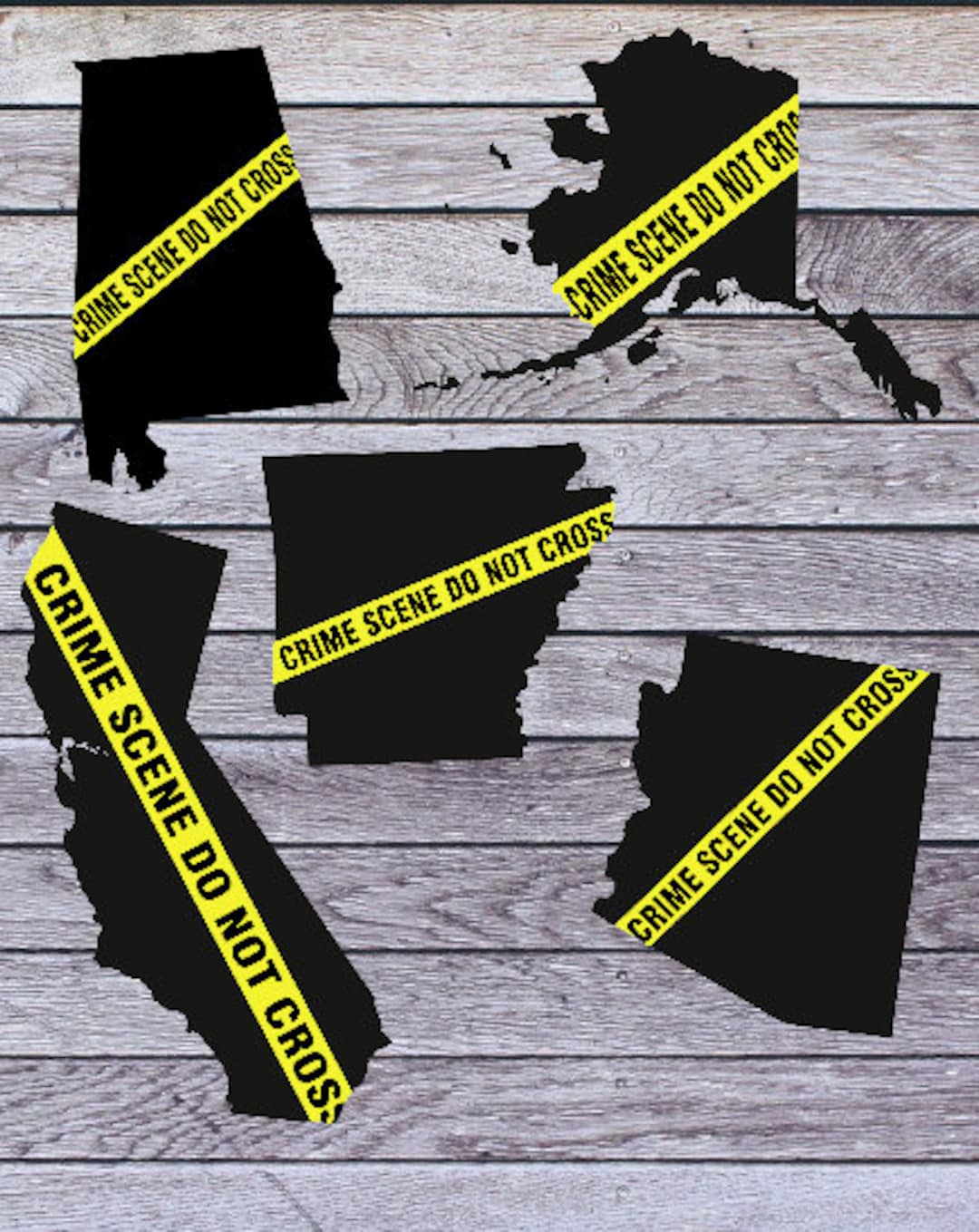 Crime Scene State Auto Decals | CSI Auto Decal | CSI State Decals ...